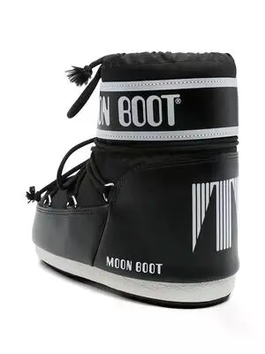 Moon Boot Logo Lace-up Boots - Black