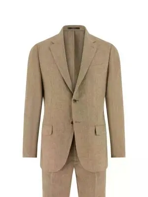 Boggi Milano Single-breasted Linen Suit - Neutrals