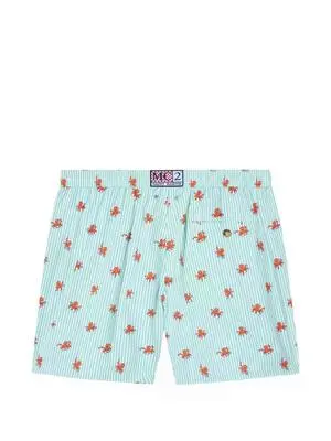 MC2 SAINT BARTH Octopus-print Swim Shorts - Blue
