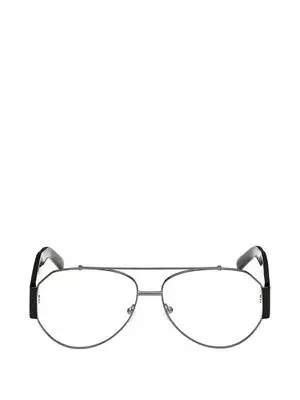 Mcm Double-bridge Pilot-frame Glasses - Silver
