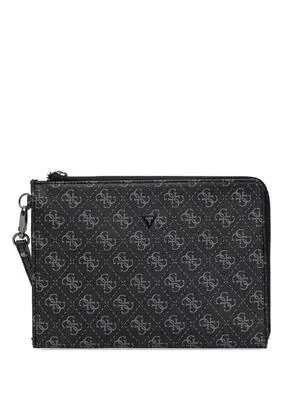 Guess Milano Logo-plaque Clutch - Black