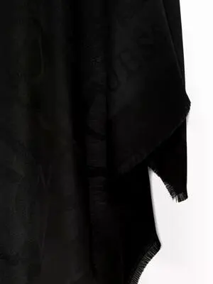 Guess Dita Logo Frayed Scarf - Black