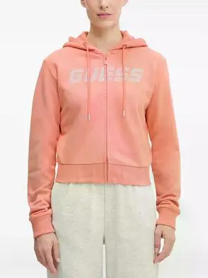 Guess Logo-embellished Hoodie - Orange