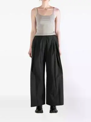 AMOMENTO Pleated Wide-leg Trousers