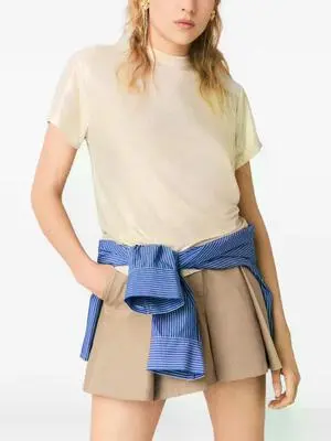 Maje Metallic-finish T-shirt