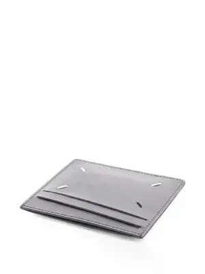 MAISON MARGIELA 2020s Four-stitch Leather Card Case - Black
