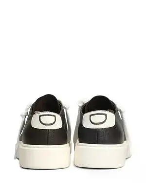 DOUCAL'S Pebbled Leather Sneakers - Brown