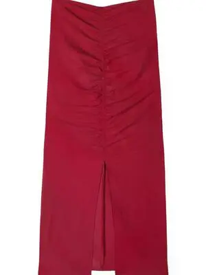 Patrizia Pepe Ruched Draped Midi Skirt