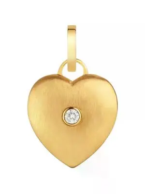 MARIE LICHTENBERG Diamond Heart Pendant Necklace - Gold