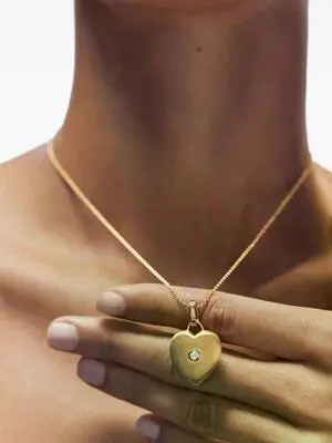 MARIE LICHTENBERG Diamond Heart Pendant Necklace