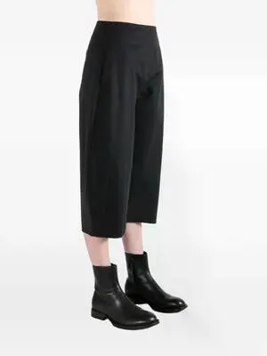 AMOMENTO Cropped Wide-leg Trousers