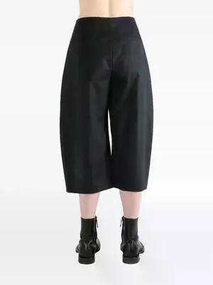 AMOMENTO Cropped Wide-leg Trousers