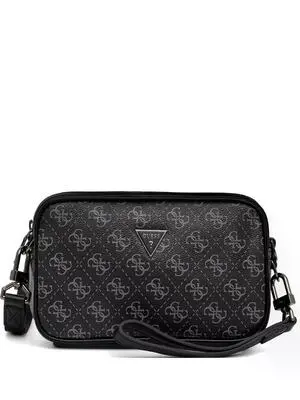 Guess Monogram-print Quilted Messenger Bag
