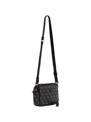Guess Monogram-print Quilted Messenger Bag