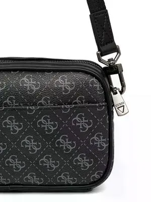 Guess Monogram-print Quilted Messenger Bag