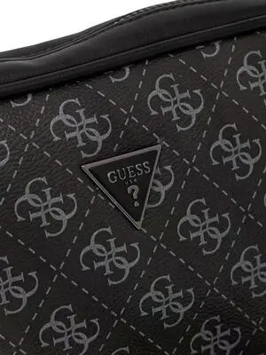 Guess Monogram-print Quilted Messenger Bag