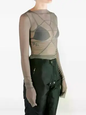 Rick Owens Temple Exposed-seam T-shirt - Green