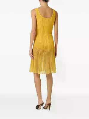 Elisabetta Franchi Button Plissé Dress