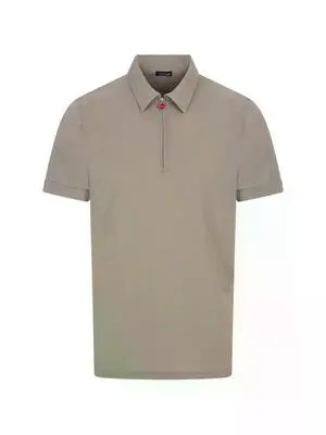 Kiton Quarter-zip Short-sleeve Polo Shirt - Neutrals