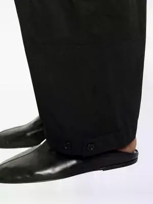 AMOMENTO Pleated Cargo Trousers - Black