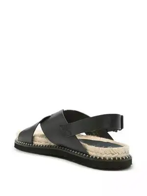 CastaÑer Tiago Crossover-strap Slingback Sandals - Black