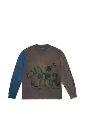 TRAVIS SCOTT X Fragment X Takashi Murakami Long-sleeve T-shirt - Brown