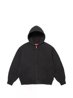 Supreme Cut-out Zip-up Hoodie - Black