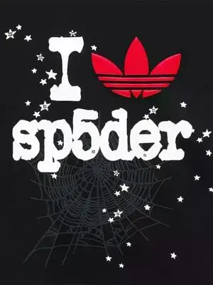 SP5DER X Adidas Graphic-print T-shirt - Black