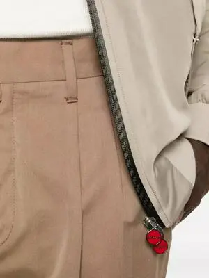 Kiton Zip-up Bomber Jacket - Neutrals