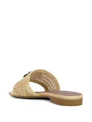 Simkhai Woven Logo Sandals