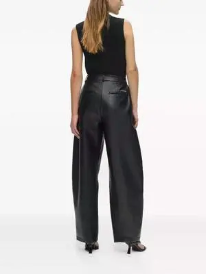 Karl Lagerfeld Faux-leather Barrel Trousers
