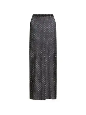Karl Lagerfeld Polka-dot Mesh Pareo - Black
