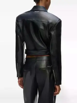 Karl Lagerfeld Belted Biker Jacket