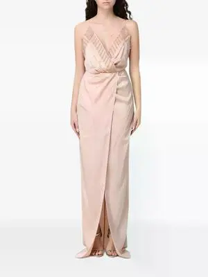 Elisabetta Franchi Bead-embellished Maxi Dress - Neutrals