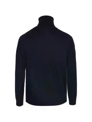 Luciano Barbera Roll-neck Wool Sweater - Blue