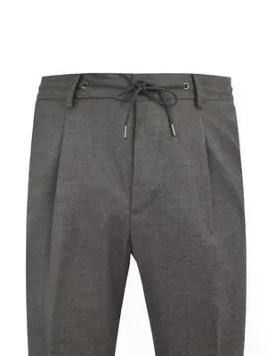 Luciano Barbera Pleated Drawstring Trousers - Grey