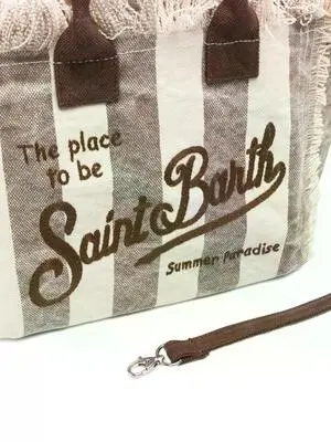 MC2 SAINT BARTH Colette Striped Frayed Tote Bag
