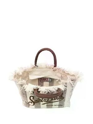 MC2 SAINT BARTH Colette Striped Frayed Tote Bag