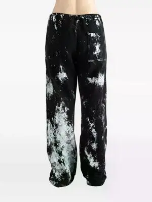 MAISON MARGIELA Paint-splatter Logo-print Track Pants - Black