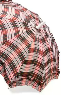 Versace 1990s Check Ruffle Umbrella