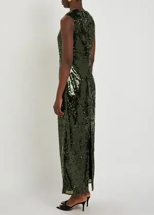 Shona Joy Olympia Sequin-embellished Tulle Maxi Dress