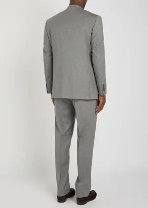 Canali Checked Wool Suit - Grey