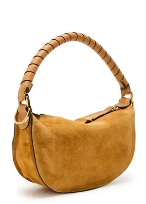 Chloé Marcie Small Suede Shoulder Bag - Tan