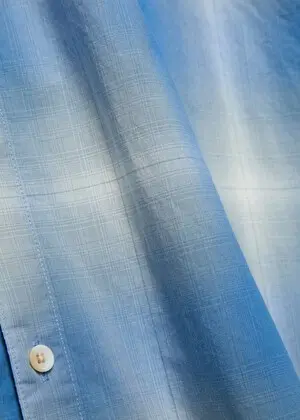 LES DEUX Kent Checked Cotton-poplin Shirt - Blue