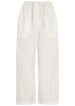 Studio Nicholson Drawstring Straight-leg Cotton Trousers