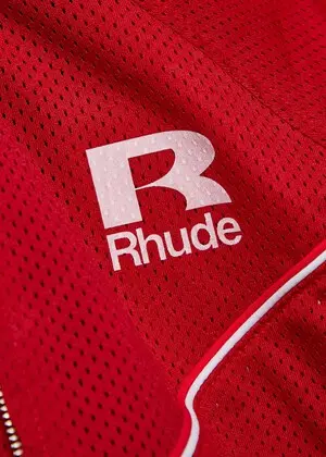 Rhude Pipe-trimmed Mesh Track Jacket - Red