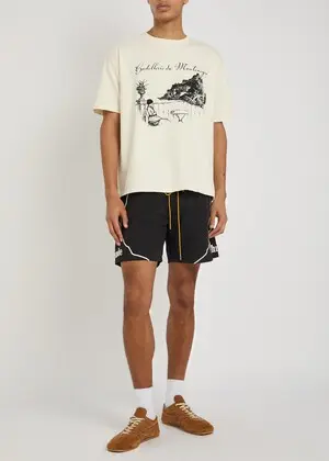 Rhude Moonlight Embroidered Shell Shorts