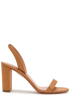 AQUAZZURA Aquazzurra So Nude 85 Woven Slingback Sandals