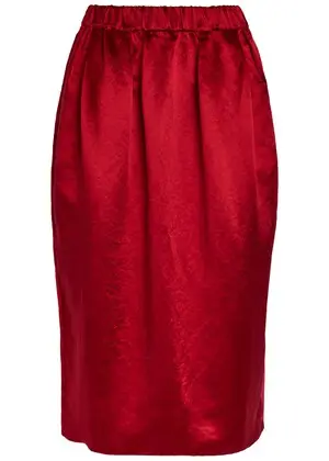 Maria Mcmanus Satin Midi Tulip Skirt