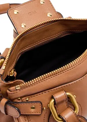 Chloé Paddington Grained Leather Shoulder Bag With Padlock